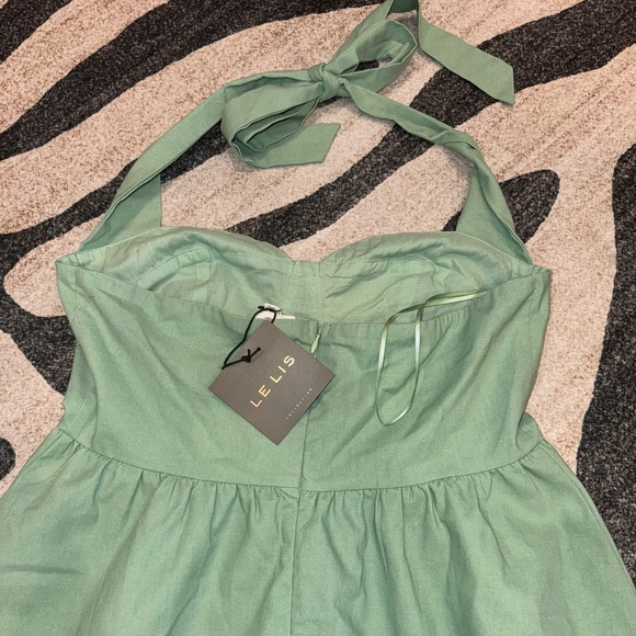 Dresses | Julie Halter Neck Flare Mint Green Mini Dress | Poshmark